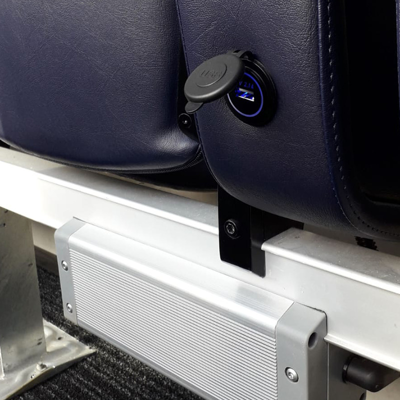 Power Rail | Fixed Seating Accessories | Stadium Furniture | DreamSeat