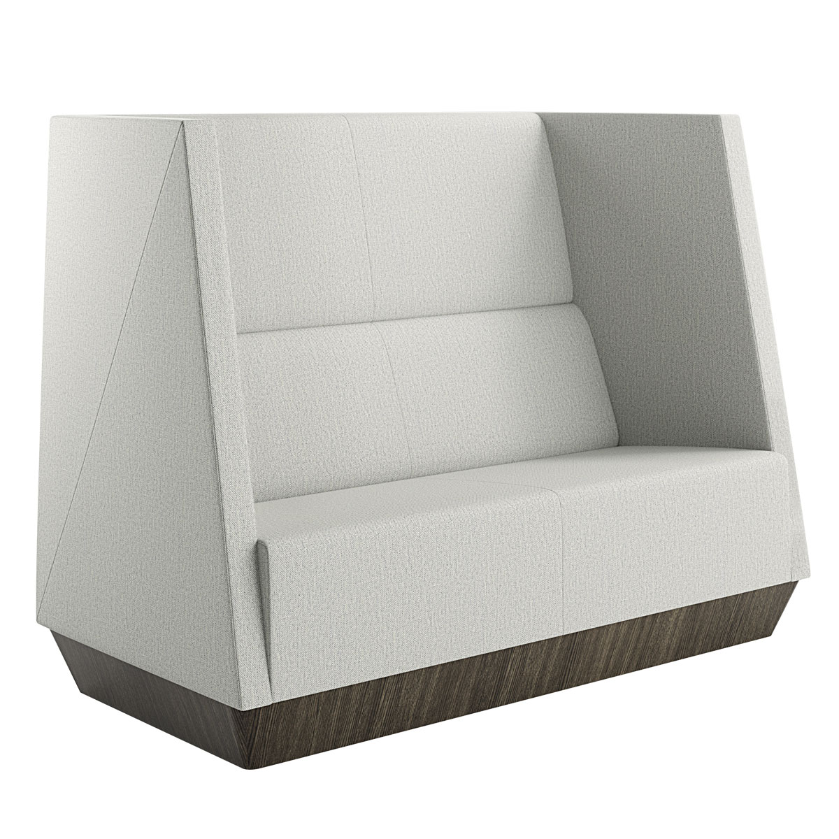 Caid High Back Love Seat Plinth Base | Custom Logo Furniture | DreamSeat
